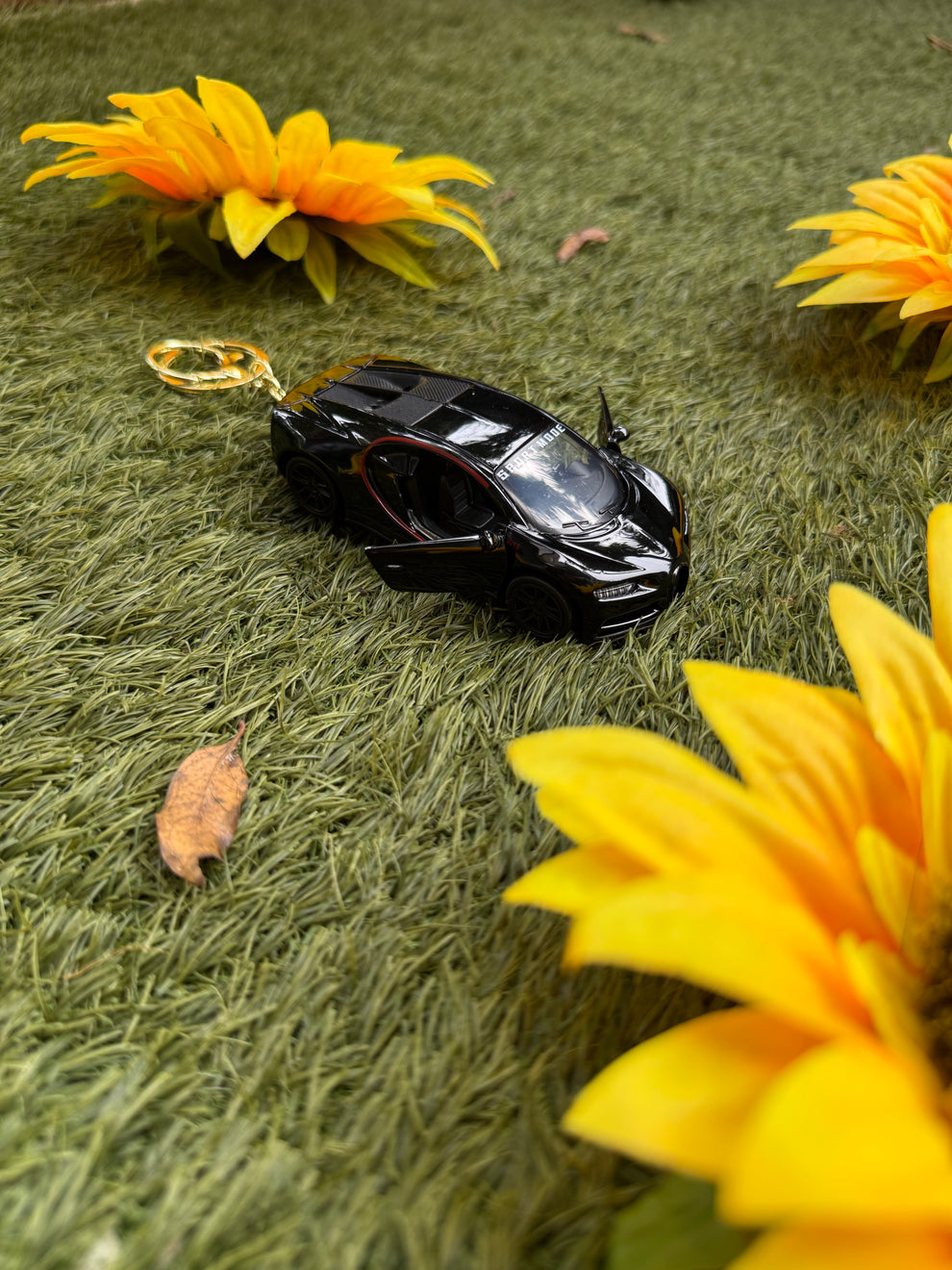 Premium Black Bugatti Chiron Metal Car Keychain – Ultimate Luxury & Po ...