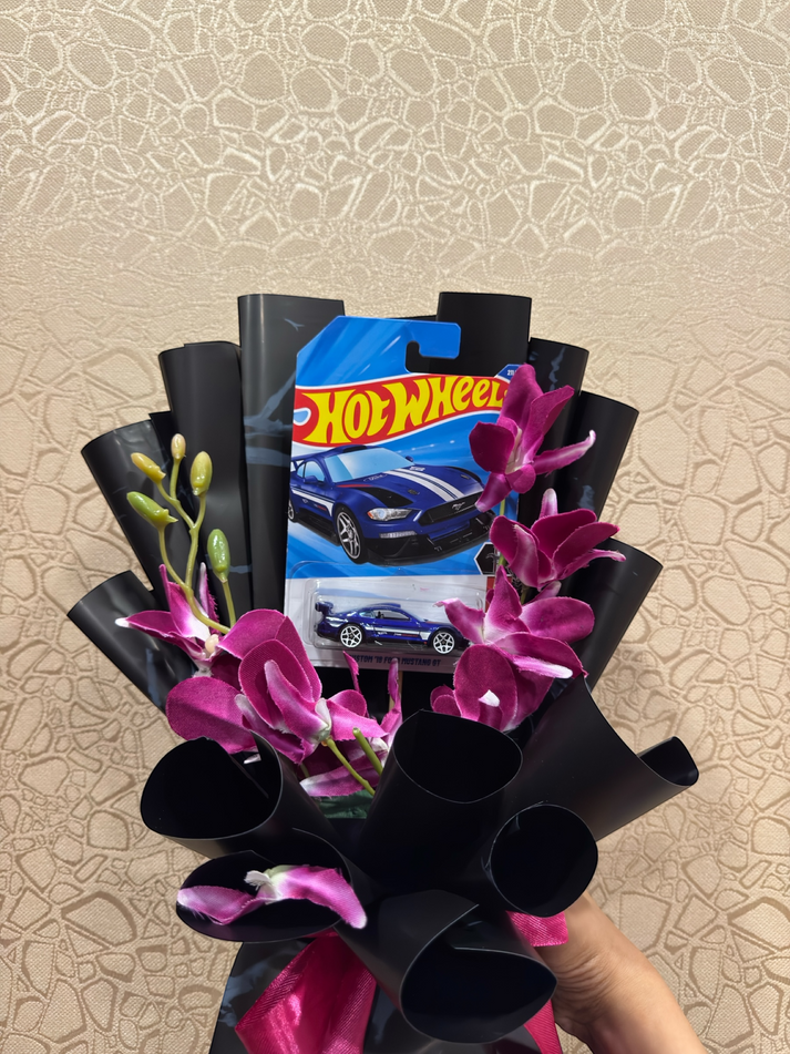 Custom 18 Ford Mustang GT Dendrobium Orchid Hot Wheels Bouquet – Luxur ...